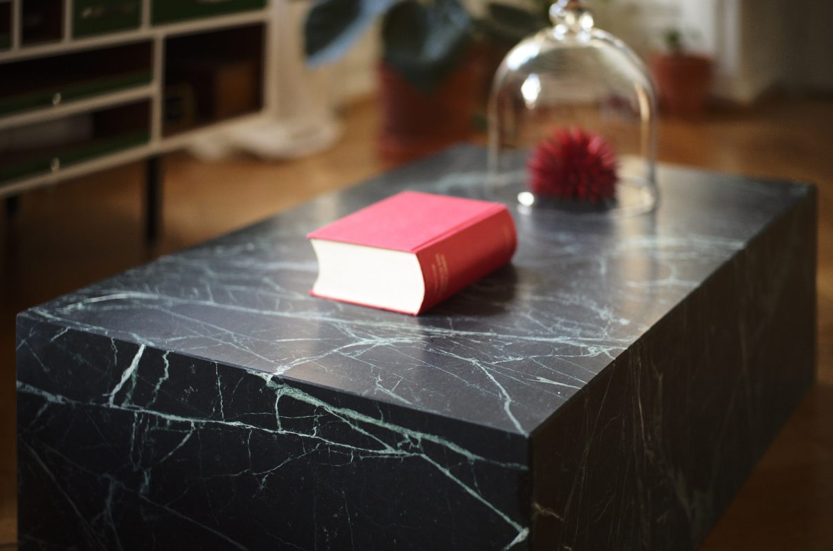 Verde Alpi luxurious marble block table in Green