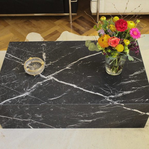 Coffee table block of real marble locally sourced in Italy
